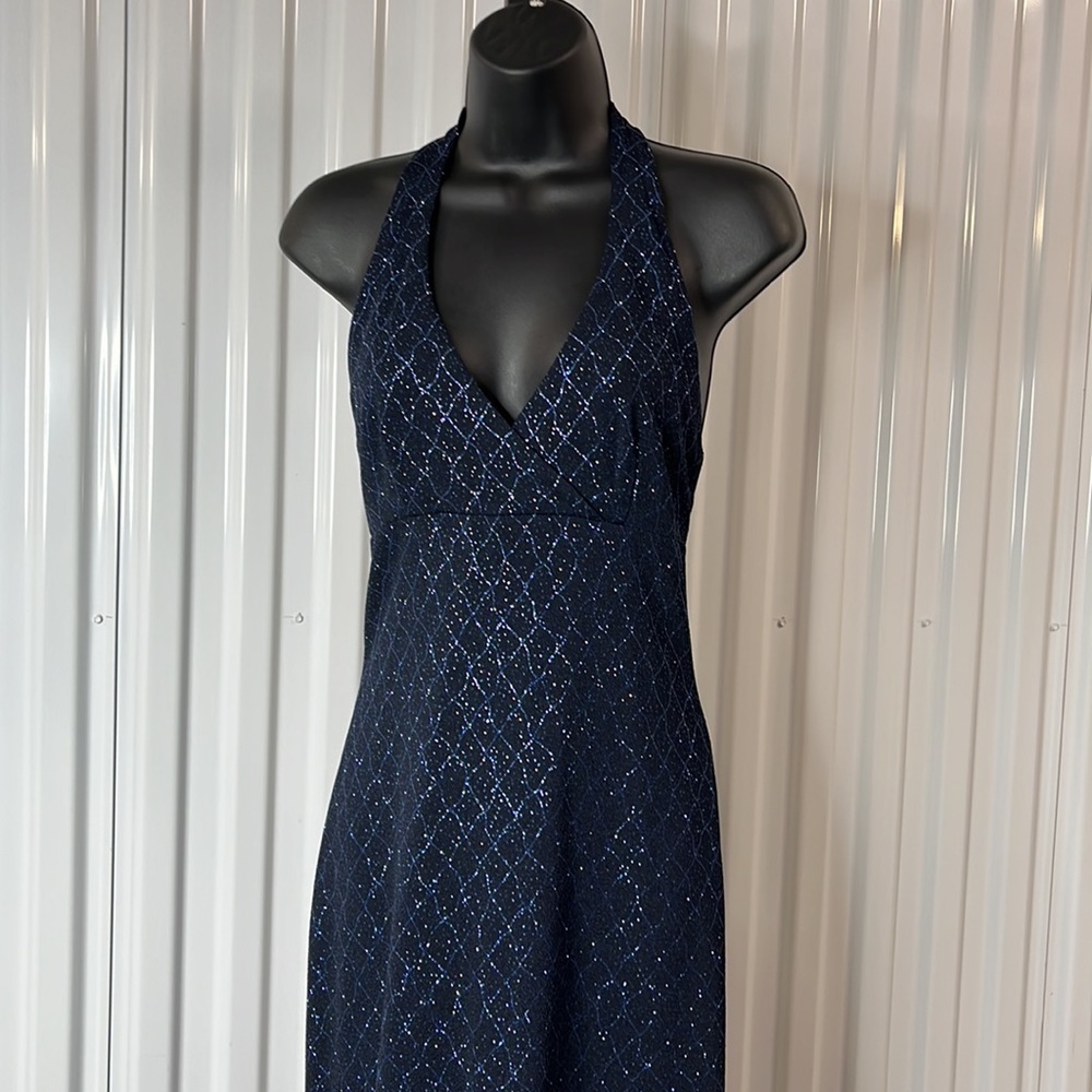 Jodi Kristopher Halter Evening Dress. Preowned - Gem